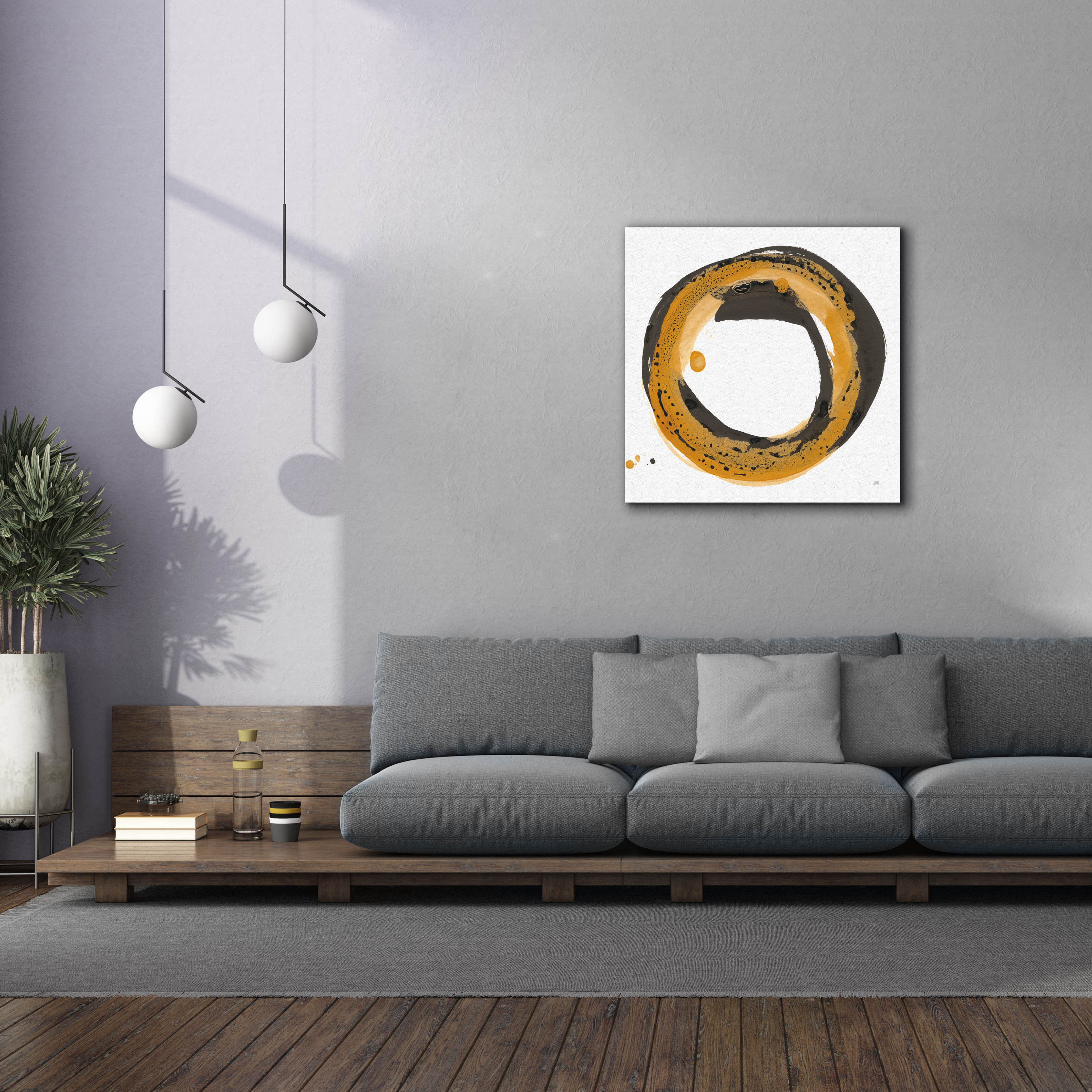 Epic Graffiti 'Amber Enso 3' by Chris Paschke Canvas Wall Art, 37" x 37" | Wayfair